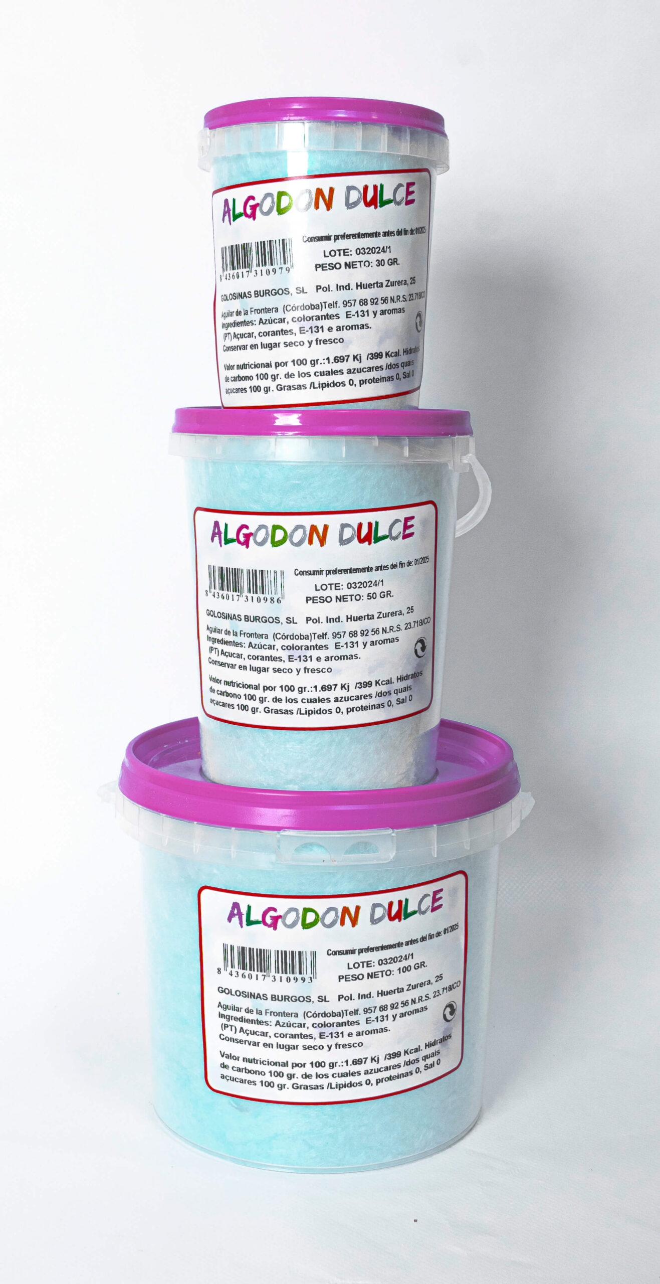 Algodón dulce azul – Golosinas Burgos